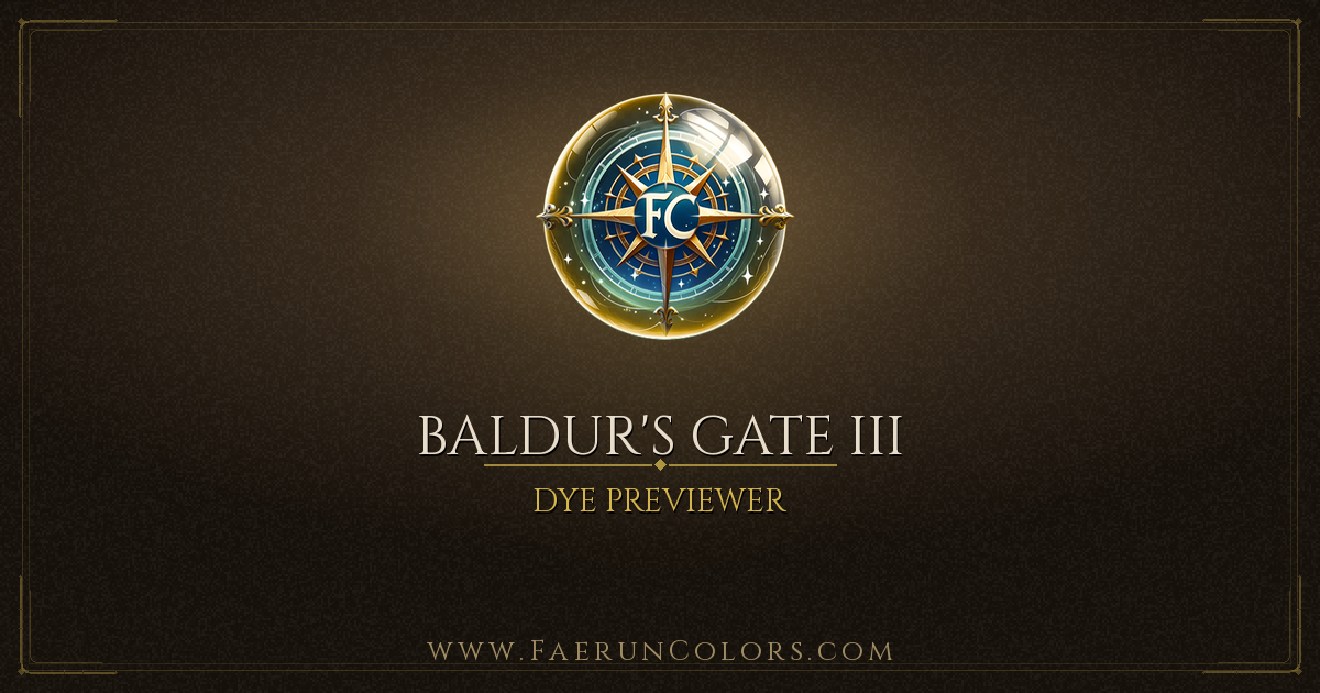 FaerunColors | Craft Your BG3 Dye in 3D. Your Colors, Your Rules.